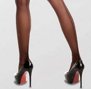 Glamory Amore Plus Size Black Tights with Seams